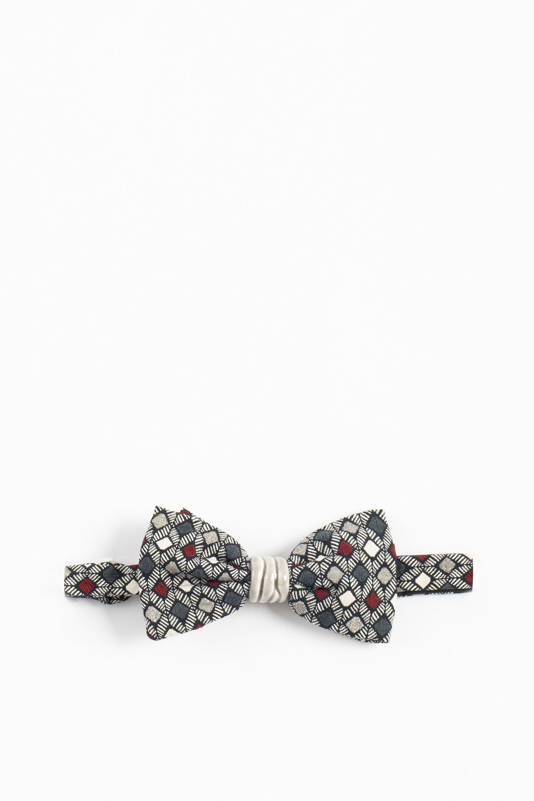 PAPILLON CON FANTASIA GEOMETRICA CON NODO IN CERAMICA – Corsinelabedoli
